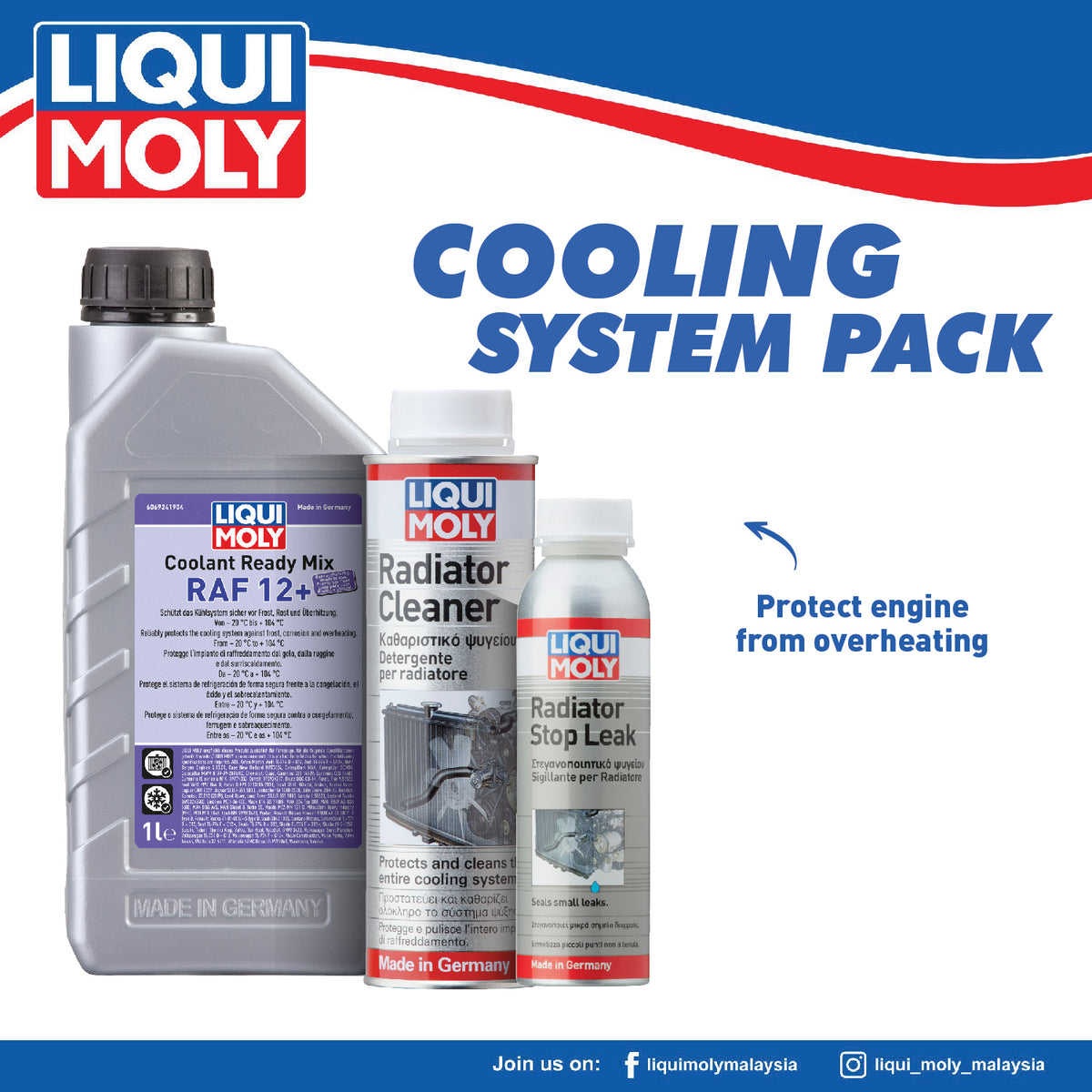 LIQUI MOLY Cooling System Pack | Radiator Cleaner + Stop Leak + Coolan ...